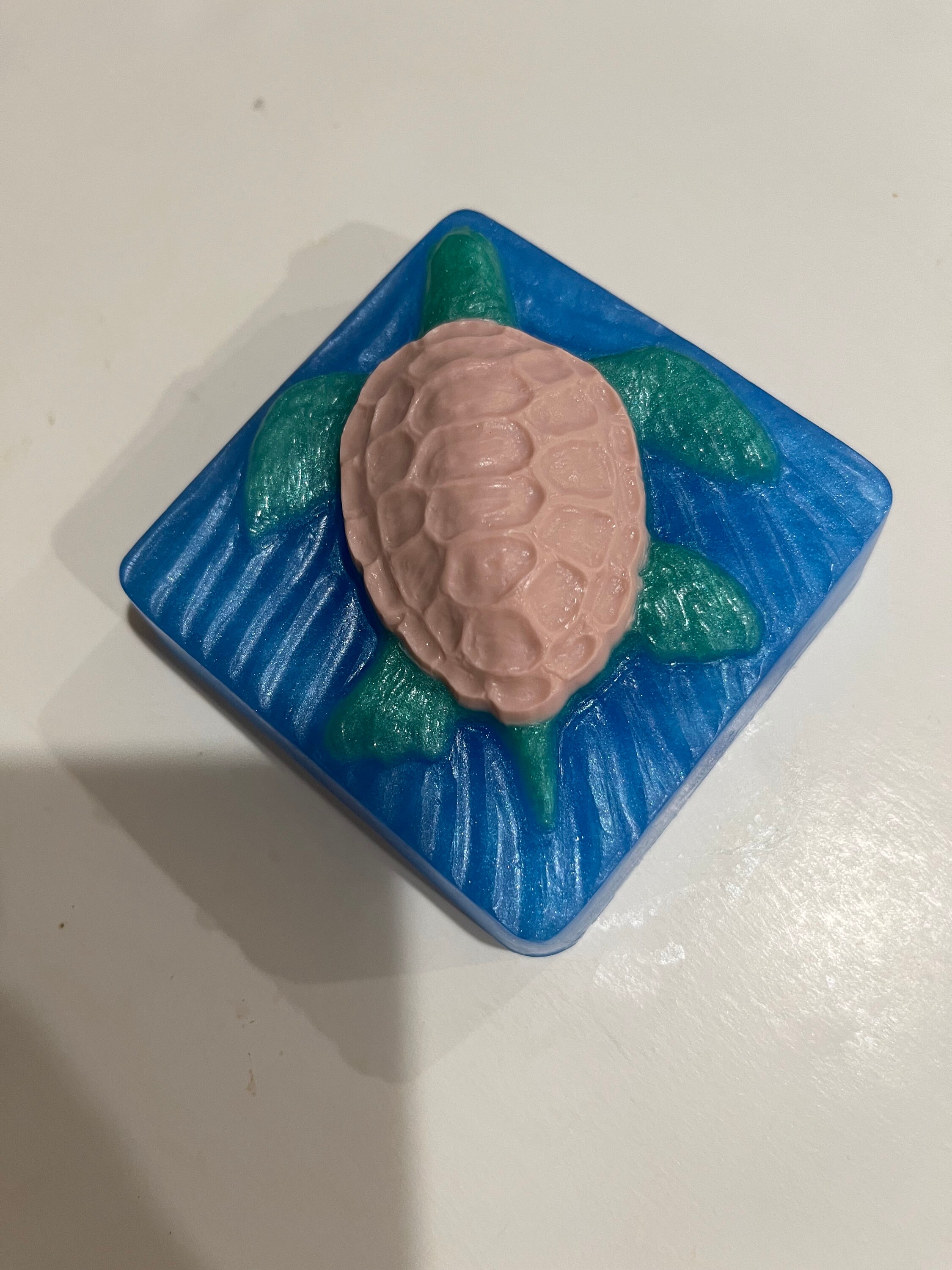Turtle Soap With Blue Background Animal Soap Reptile Soap - Etsy