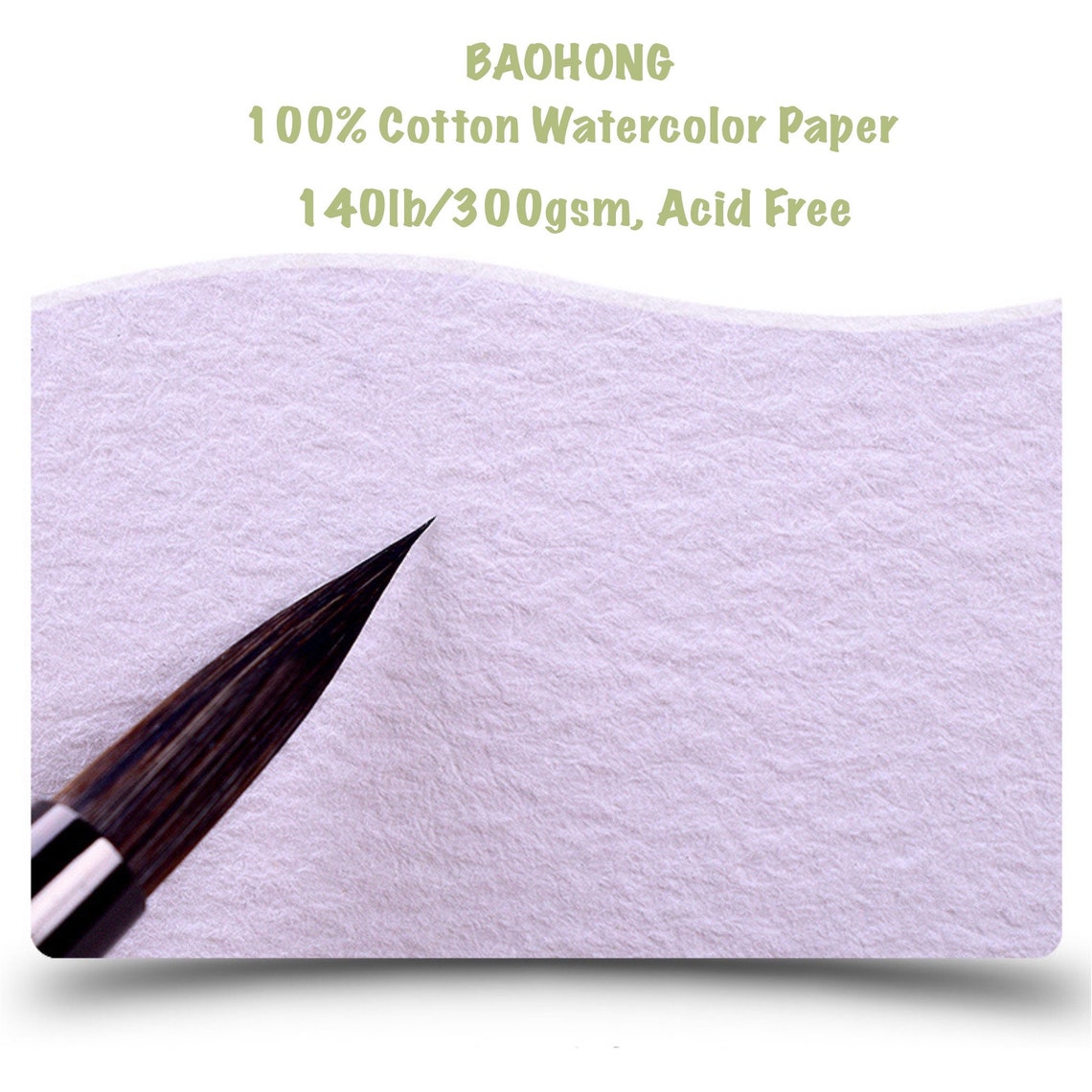 BAOHONG 9x12.2Artists Watercolor Paper 100% Cotton | Etsy