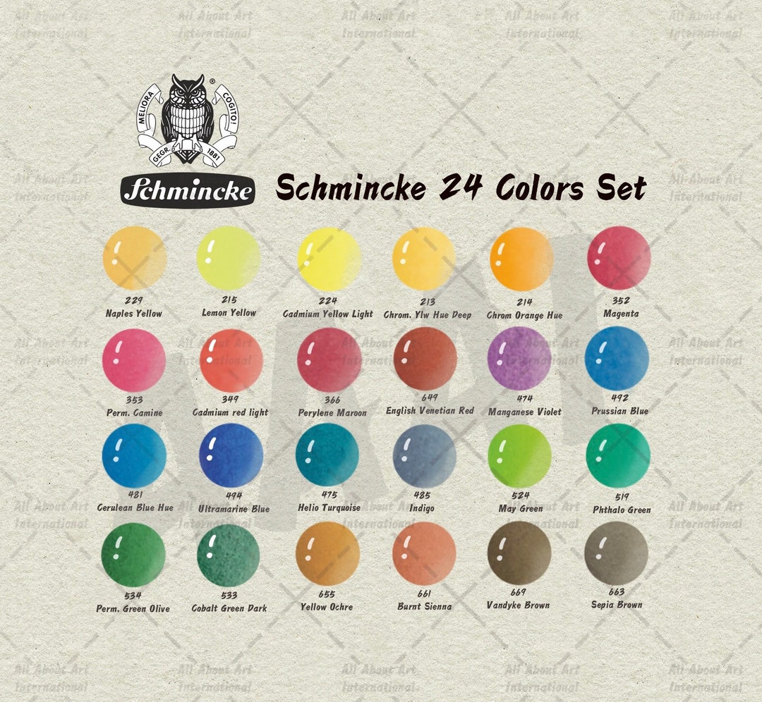 German SMK Artist's Watercolors 24 Color Trial Set，repackaged - Etsy