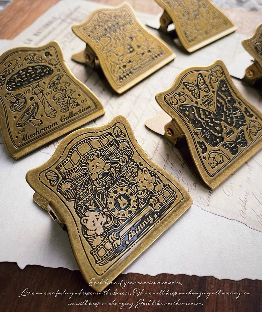 Notebook Brass Clips - Nature Collection - Etsy