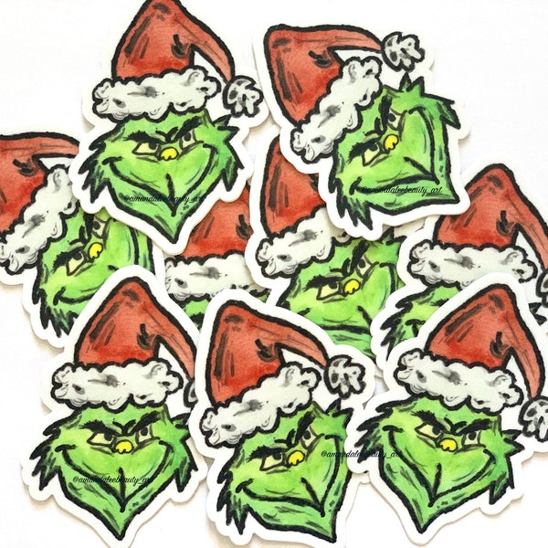 The Grinch Stickers - Etsy