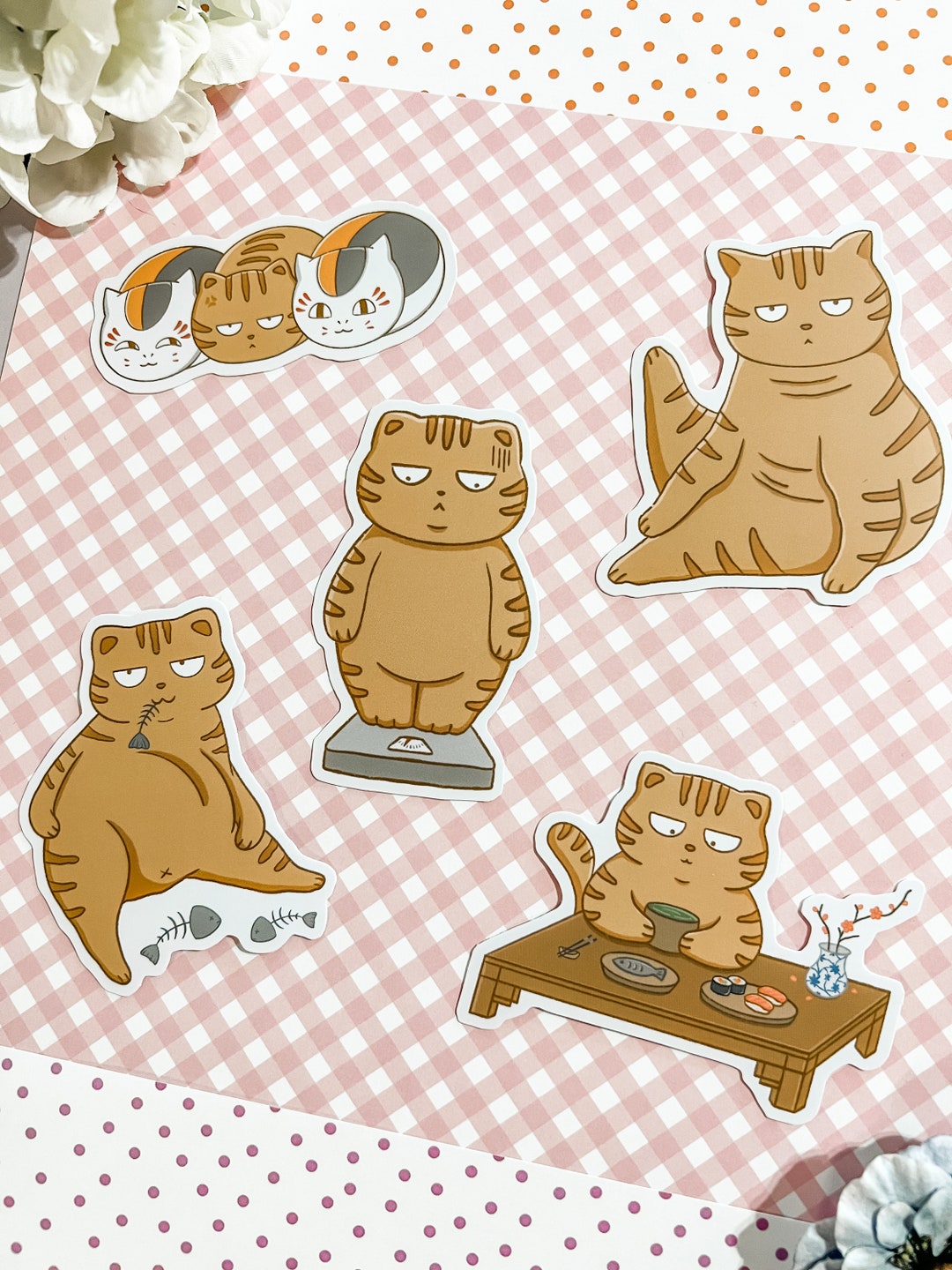 Taro the Cat Vinyl Stickers, Cat Stickers, Cat Lover Gifts, Grumpy Cat ...