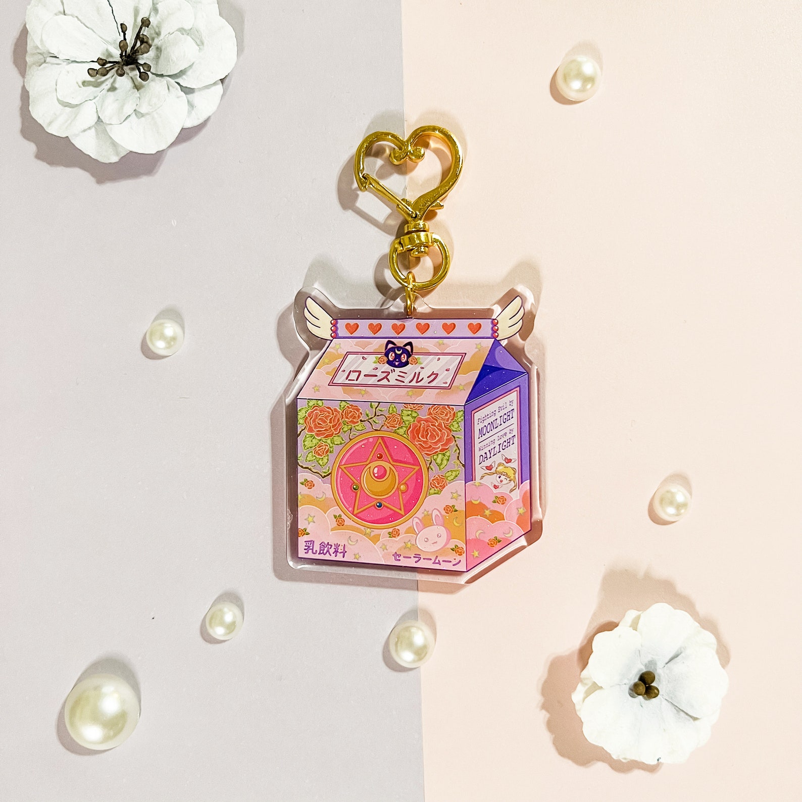 Cute Anime Keychain Milk Carton Keychain Cute Charm Acrylic - Etsy