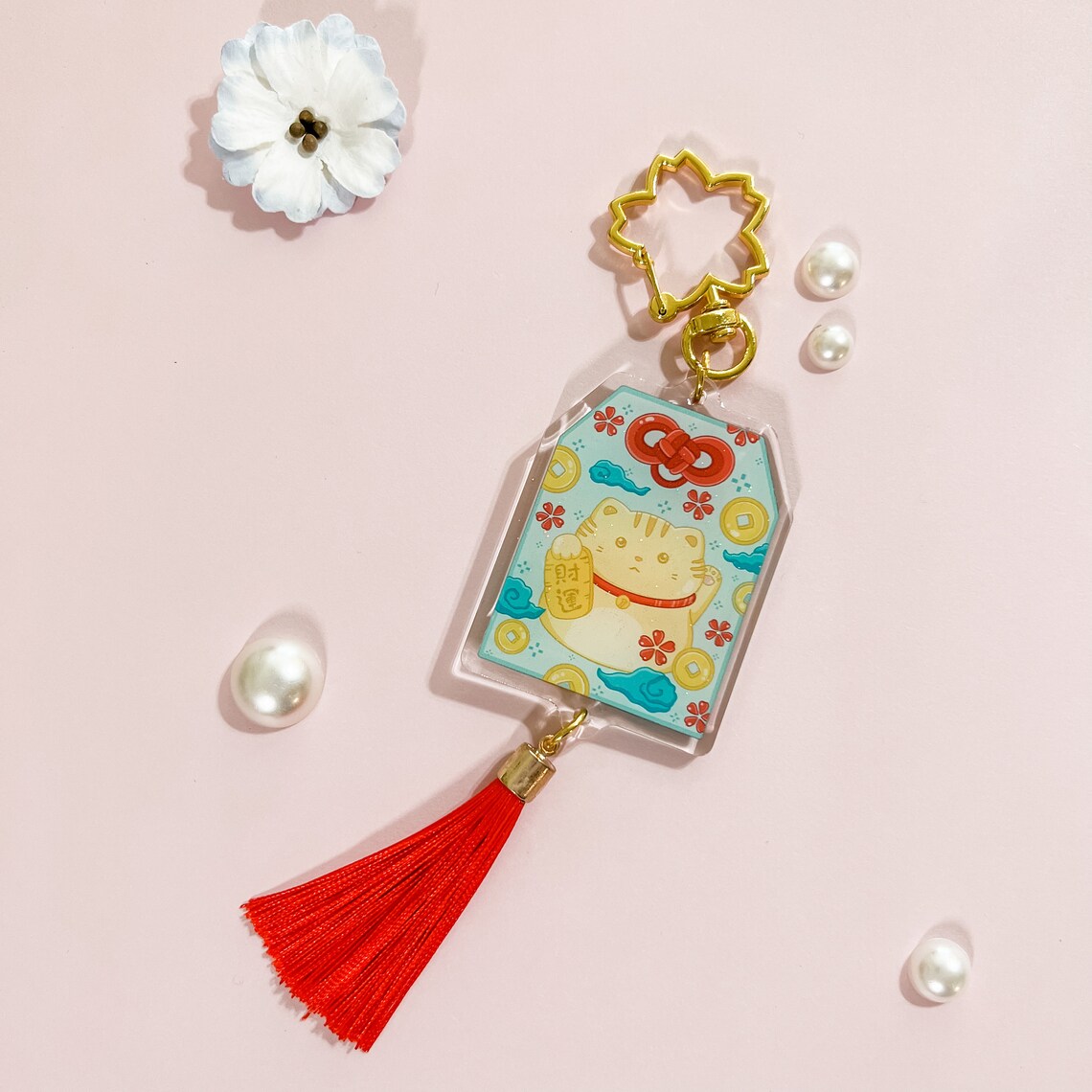 Omamori Acrylic Keychain, Japanese Omamori, Cute Omamori, Good Luck ...
