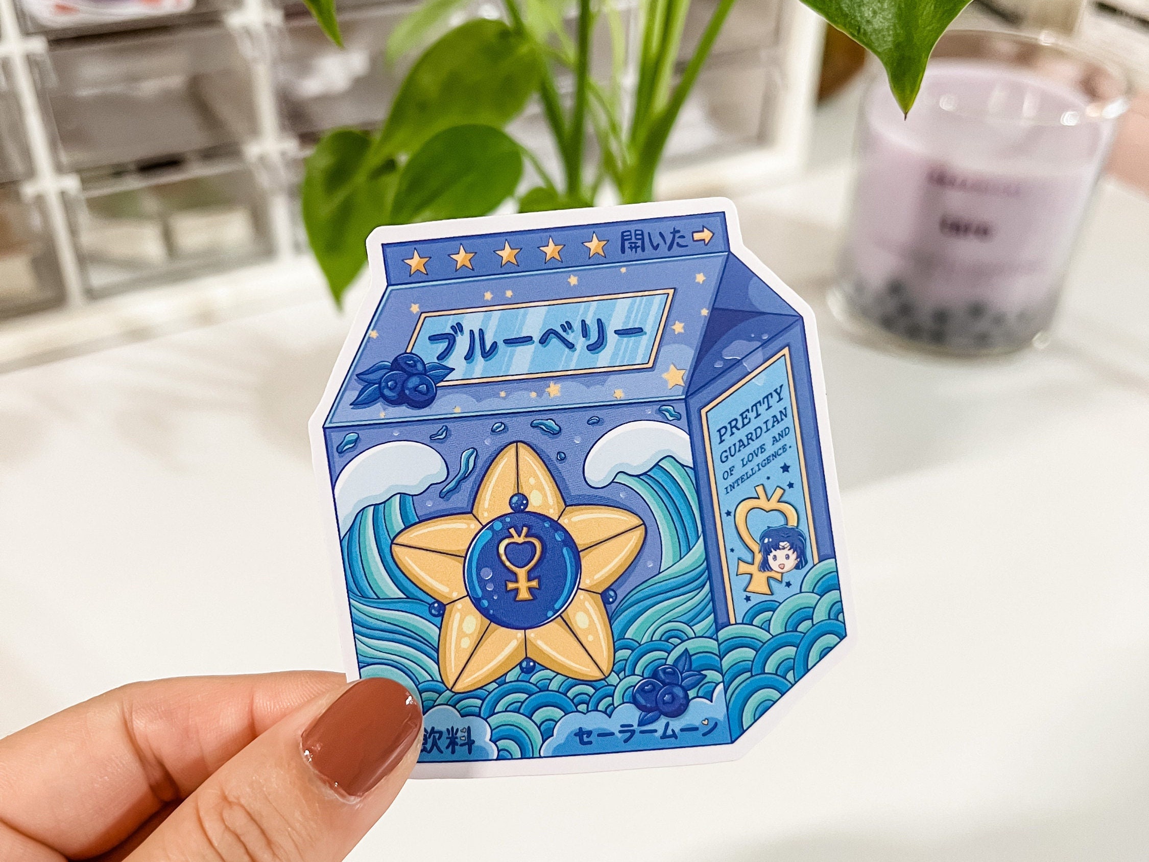 Anime Aesthetic Vinyl Sticker, Cute Vinyl Sticker, Laptop Sticker ...