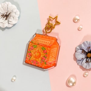 Cute Anime Keychain, Milk Carton Keychain, Cute Charm, Acrylic Keychain ...