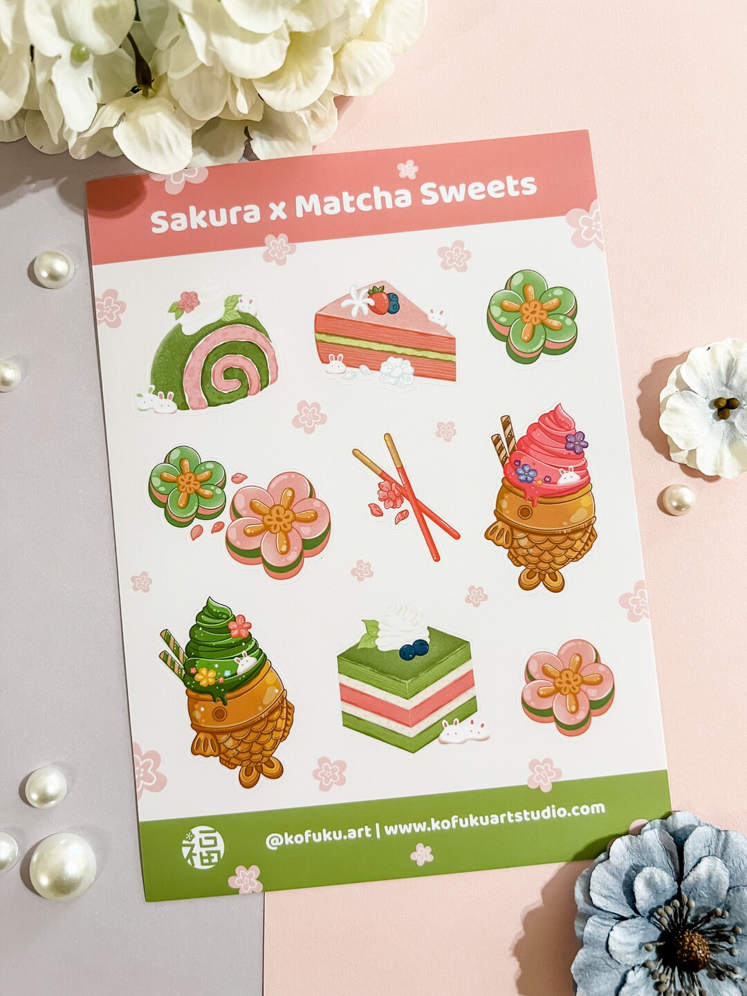 Japanese Desserts Sticker Sheet Cute Sticker Sheet Cute - Etsy