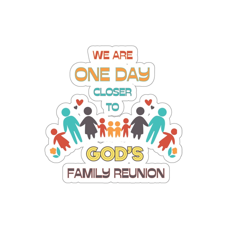Godly Family Reunion in Heaven Die-cut Stickers Christian Stickers - Etsy