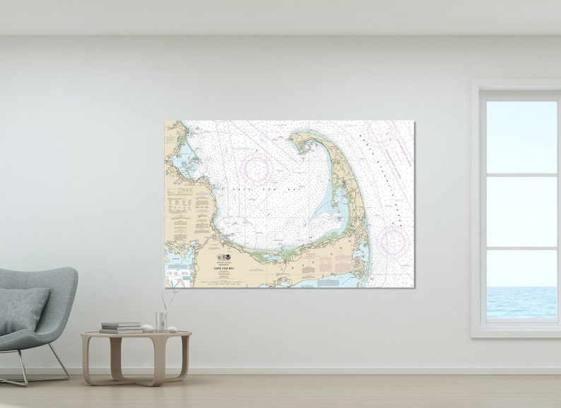 CUSTOM Nautical Map / Chart Printed on Canvas Acrylic or - Etsy