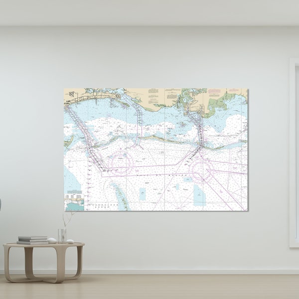 Nautical Map Mississippi Sound - Etsy