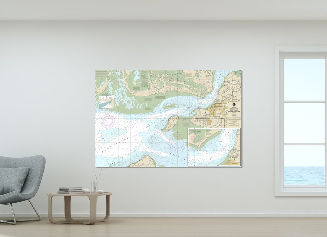 Anchorage, Cook Inlet, Knik Arm, Alaska - Nautical Map / Chart ...