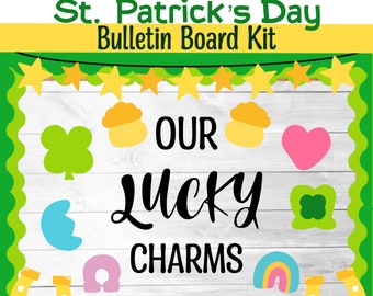 St. Patrick’s Day Bulletin Board Kit | Lucky Charms Classroom Decor - Etsy