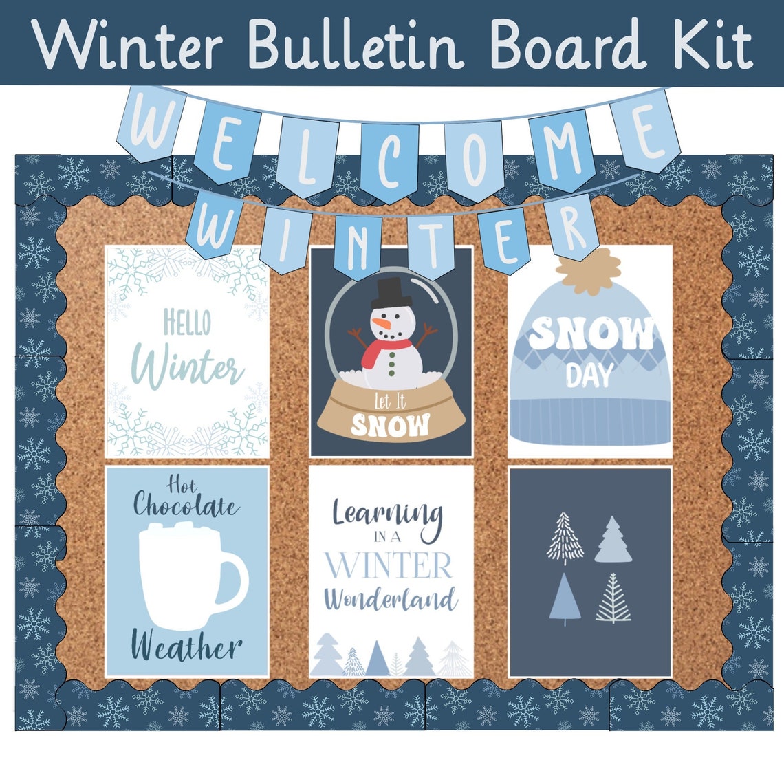 Winter Theme Classroom Decor Bundle Bulletin Board Kit| Farmhouse ...