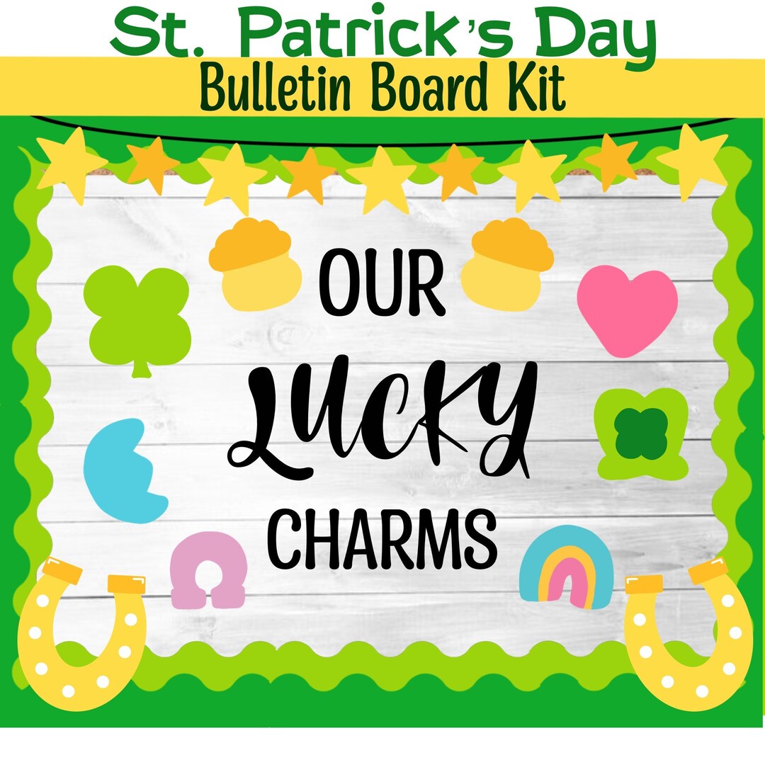 St. Patrick’s Day Lucky Charms Bulletin Board Kit | Bright | Seasonal ...