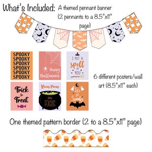 Pastel Retro Halloween Bulletin Board Kit Bundle | Boho | Easy ...