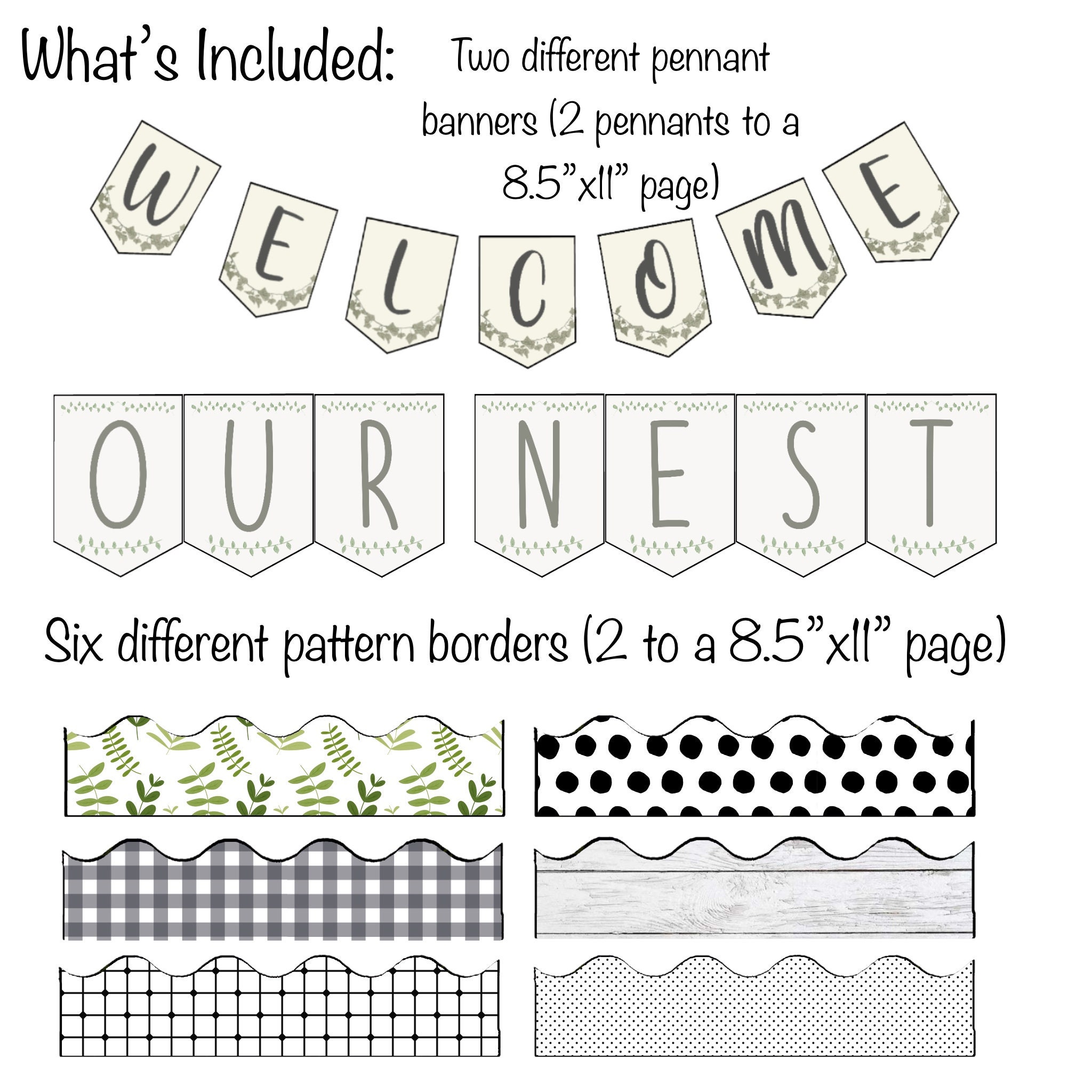 Modern Farmhouse Classroom Decor Bundle Farmhouse Classroom Easy