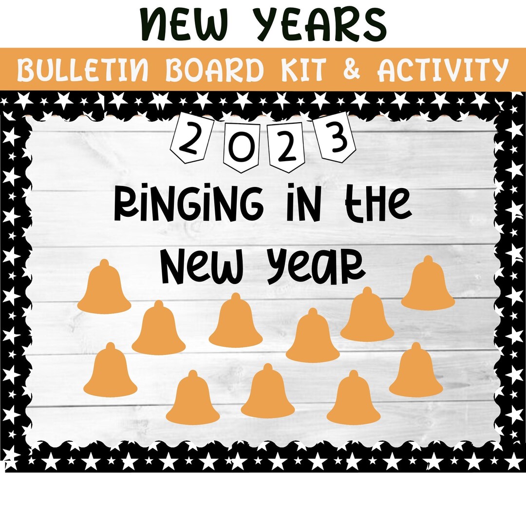New Year Bulletin Board Kit Back to School Winter Bulletin Board Kit ...