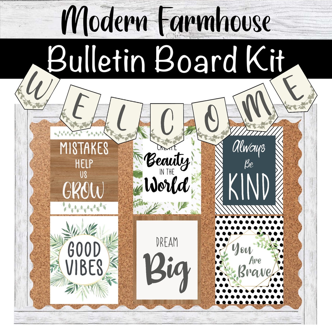 Modern Farmhouse Classroom Decor Bundle Farmhouse Classroom - Etsy