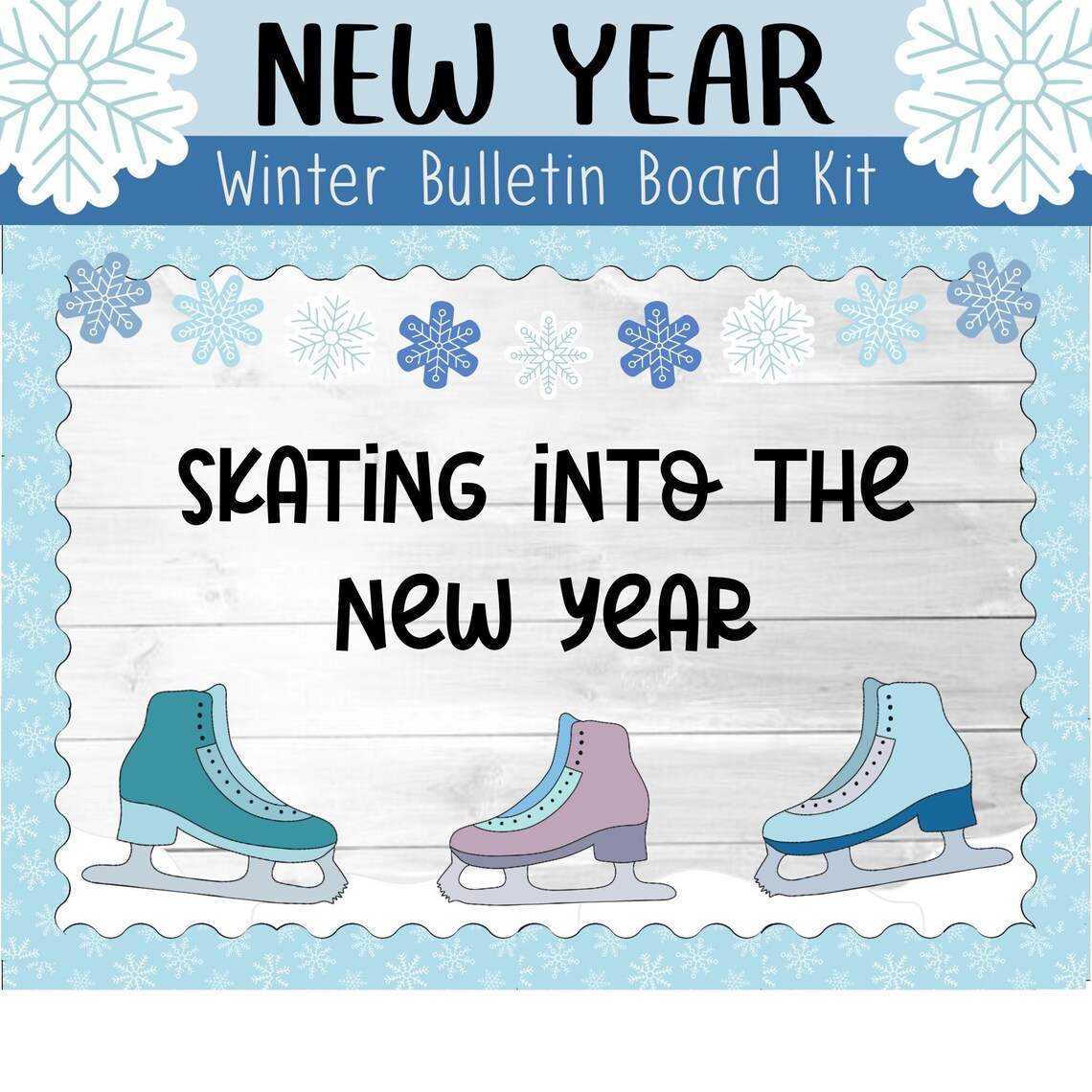 New Year Bulletin Board Kit | Back to School | Winter Bulletin Board ...