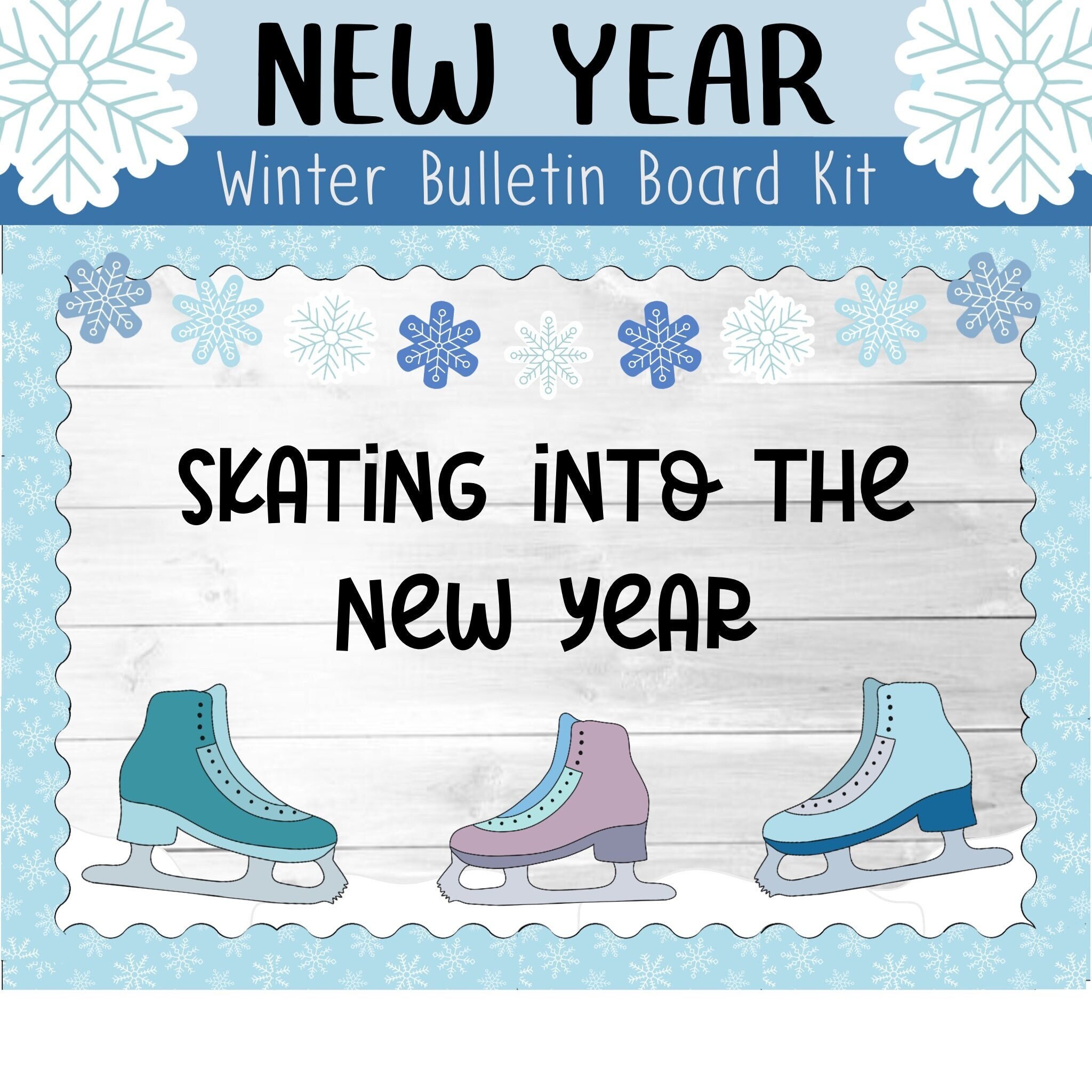 New Year Bulletin Board Kit | Back to School | Winter Bulletin Board ...