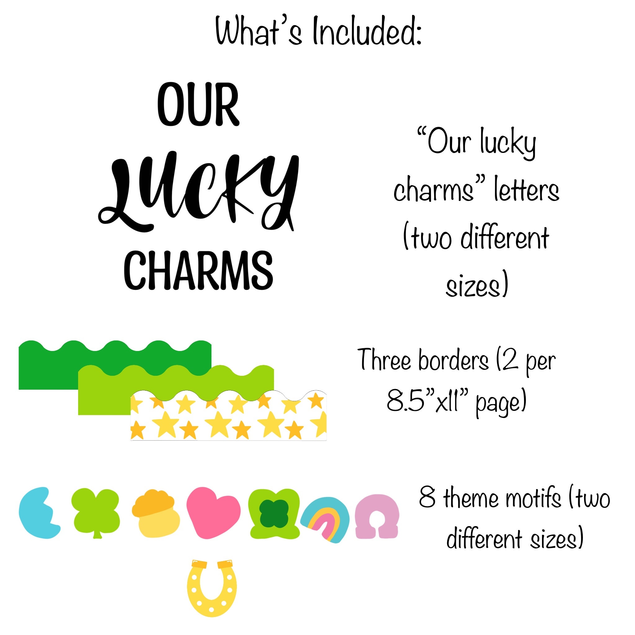 St. Patrick’s Day Lucky Charms Bulletin Board Kit | Bright | Seasonal ...