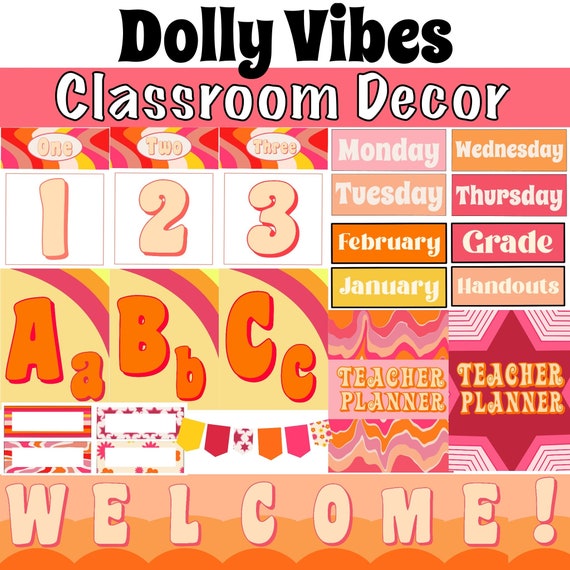 Dolly Parton Retro Groovy Vibes Classroom Decor Bundle Easy - Etsy