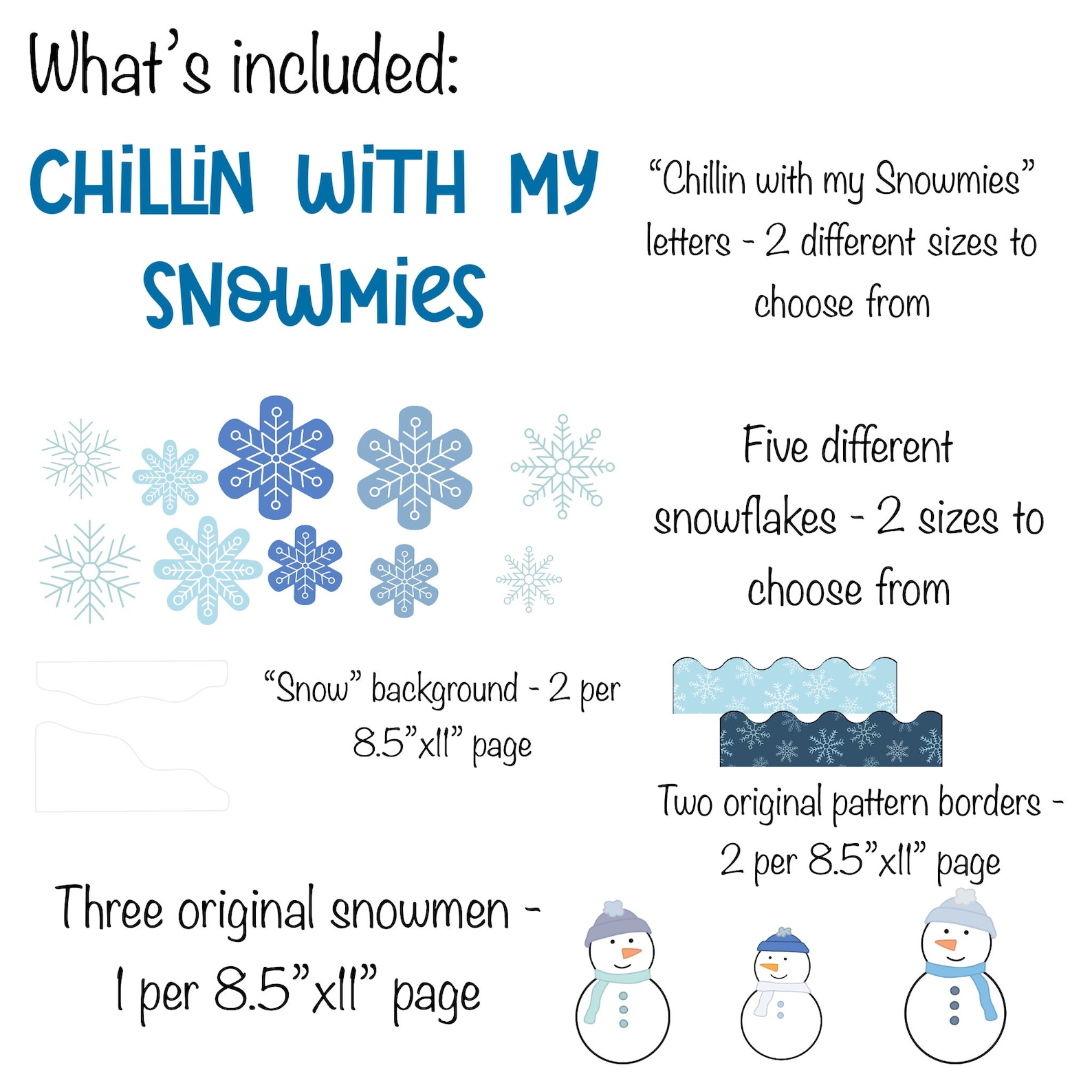 Chilling With My Snowmies | Snowmen | Snowflakes | Winter Bulletin ...