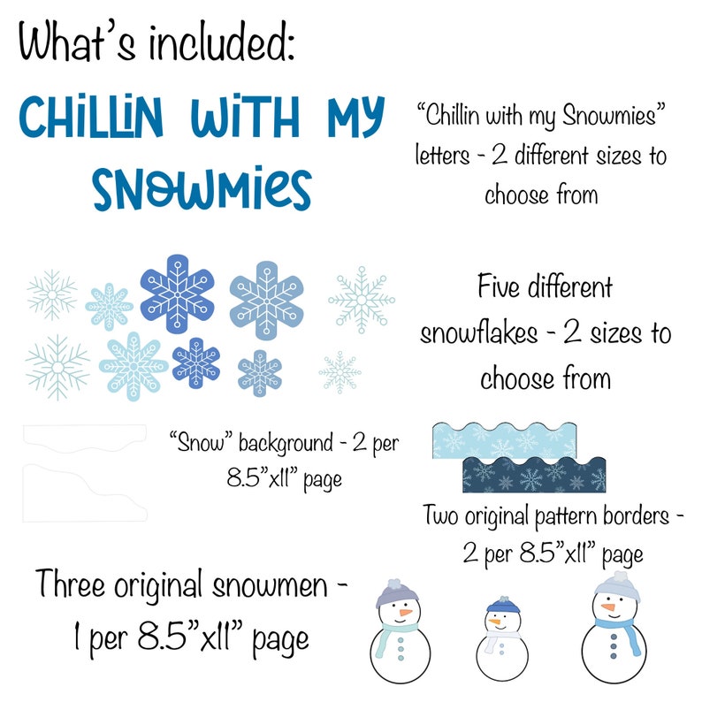 Chilling With My Snowmies | Snowmen | Snowflakes | Winter Bulletin ...