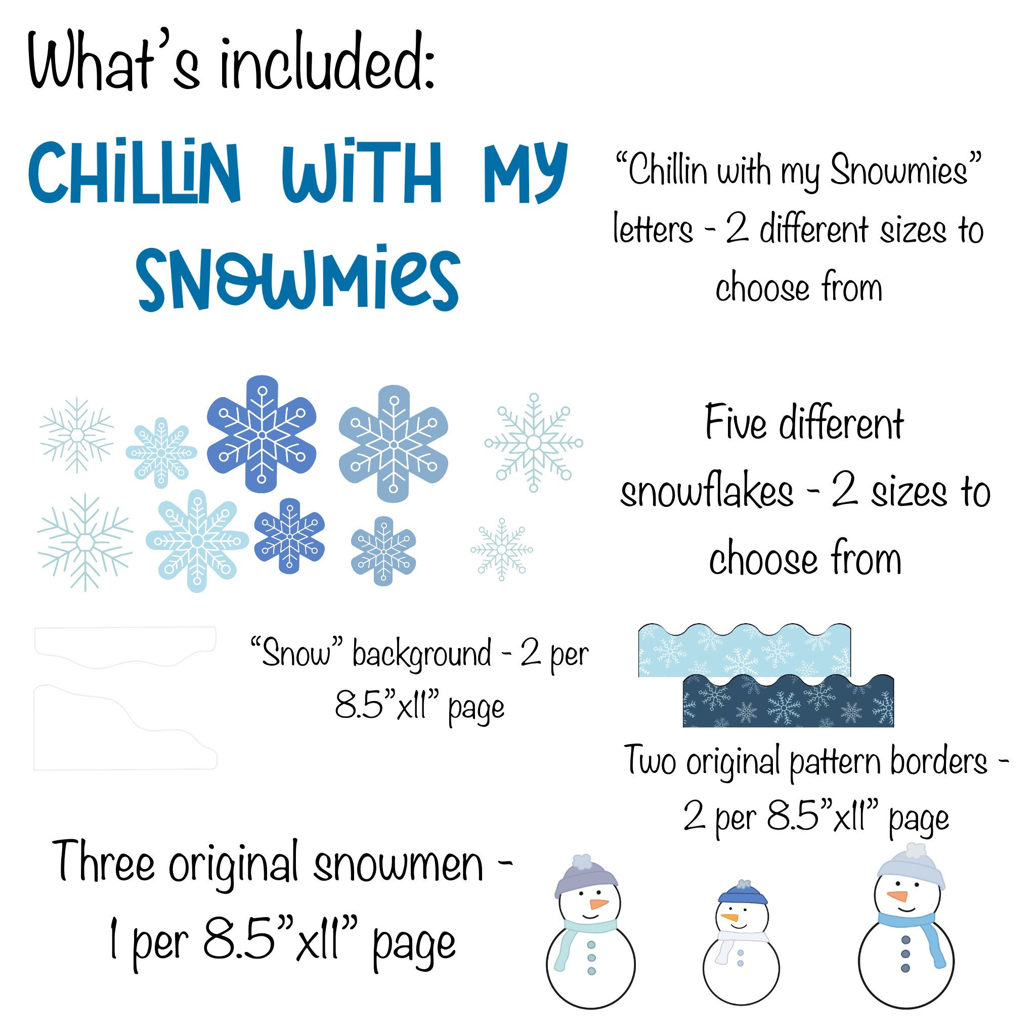 Chilling With My Snowmies | Snowmen | Snowflakes | Winter Bulletin ...