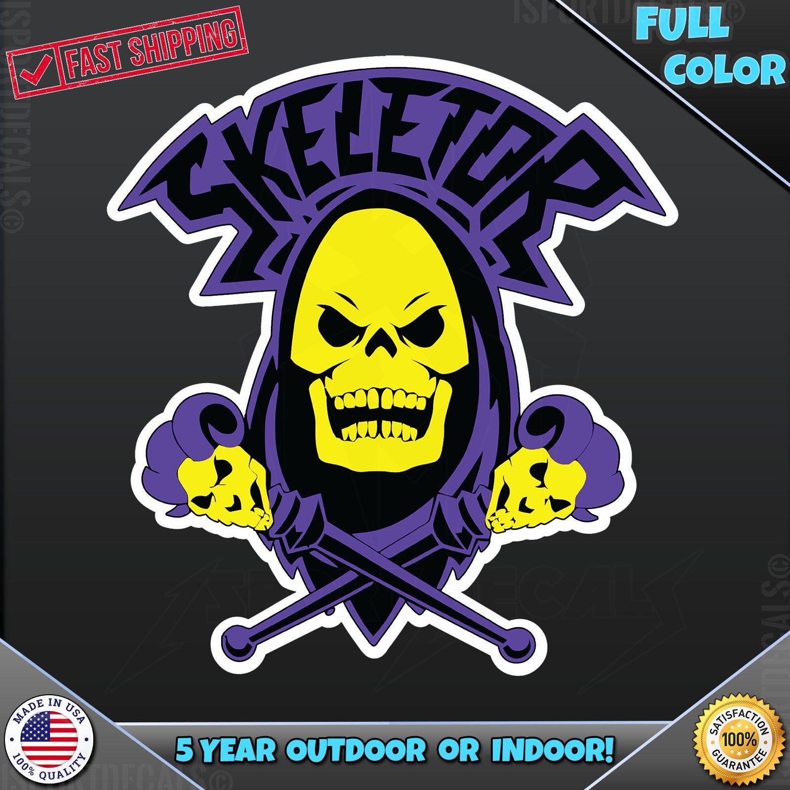 He-man Skeletor W/scepters 80's Cartoon Inspired 166 Laptop Car Truck ...