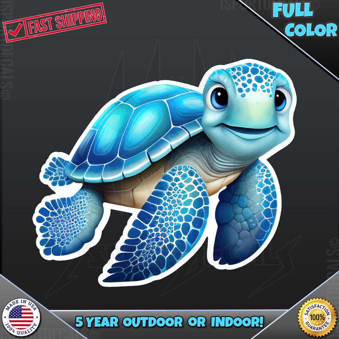 Cute Sea Turtle Ocean Beach Vacation Girly Car Tumbler Vinyl Decal ...