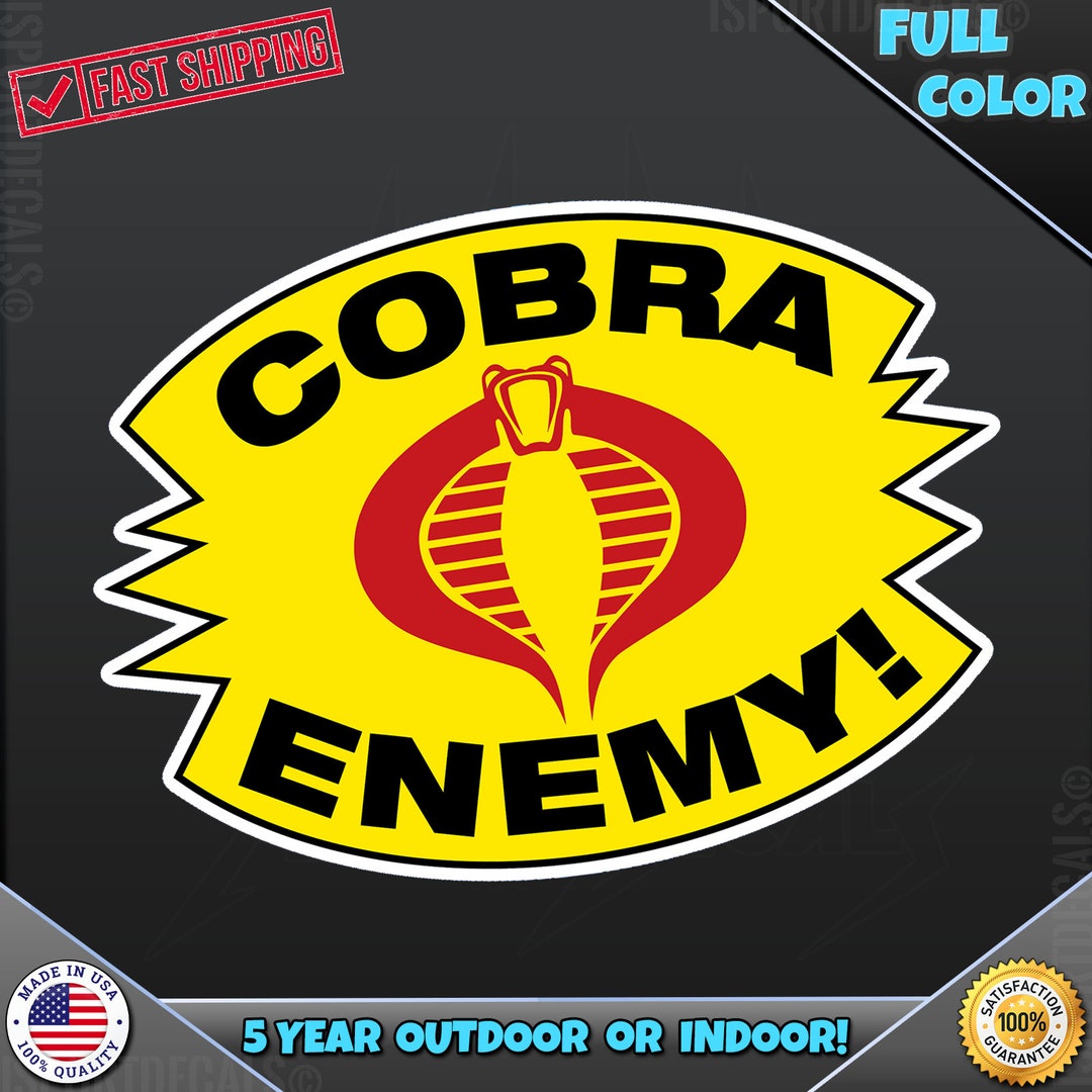 Cobra Enemy Vinyl Decal: 1980s Cartoon Inspired Sticker 156 - Etsy