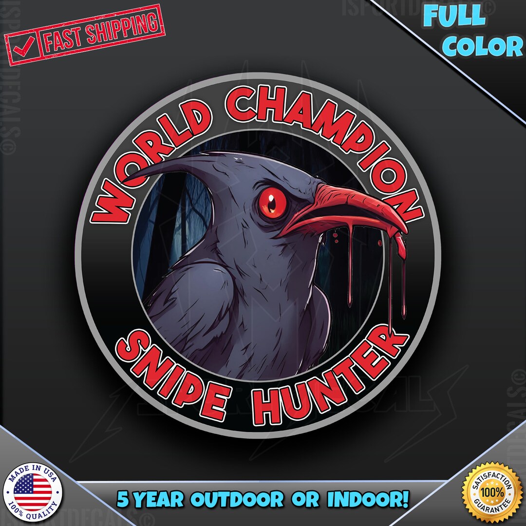 World Champion Snipe Hunter Hunting Funny JDM Car Vinyl Decal Sticker ...