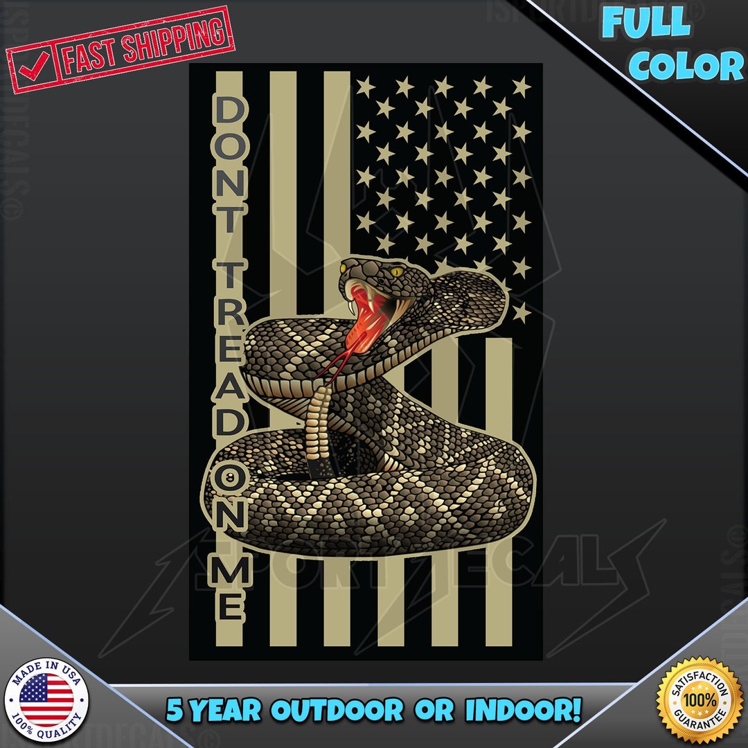 Rattlesnake Don't Tread on Me 2nd Amendment 101 Laptop Car Truck Wall ...