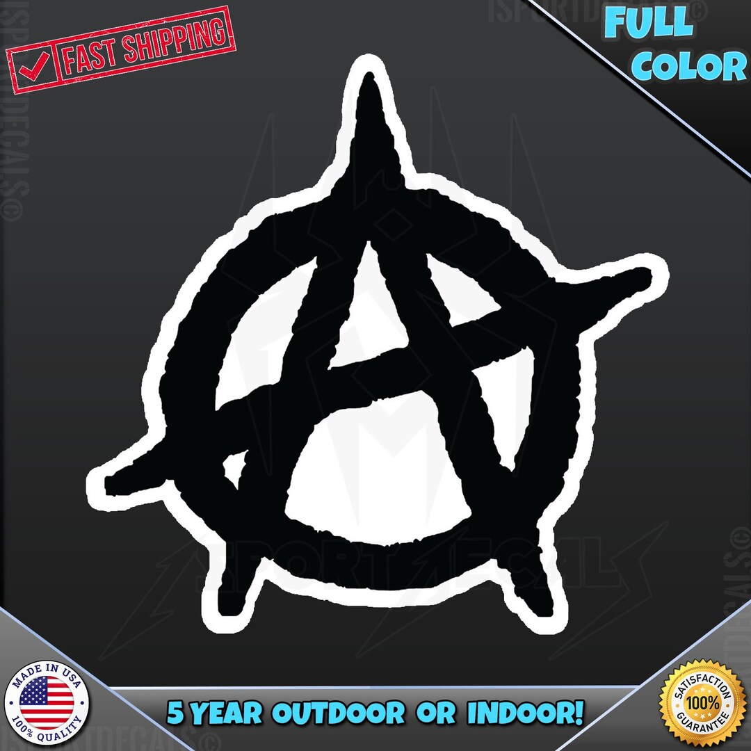 Anarchy Symbol Logo Music Band No Rules Laws Car Vinyl Decal Sticker ...