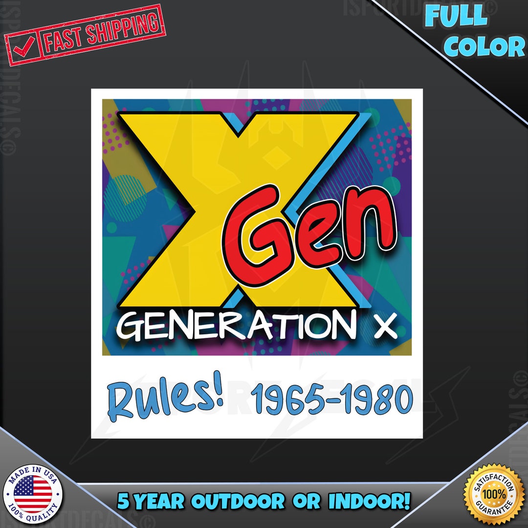 GEN X Generation X Rules MTV Style Polaroid Retro Car Vinyl Decal Sticker 289 - Etsy