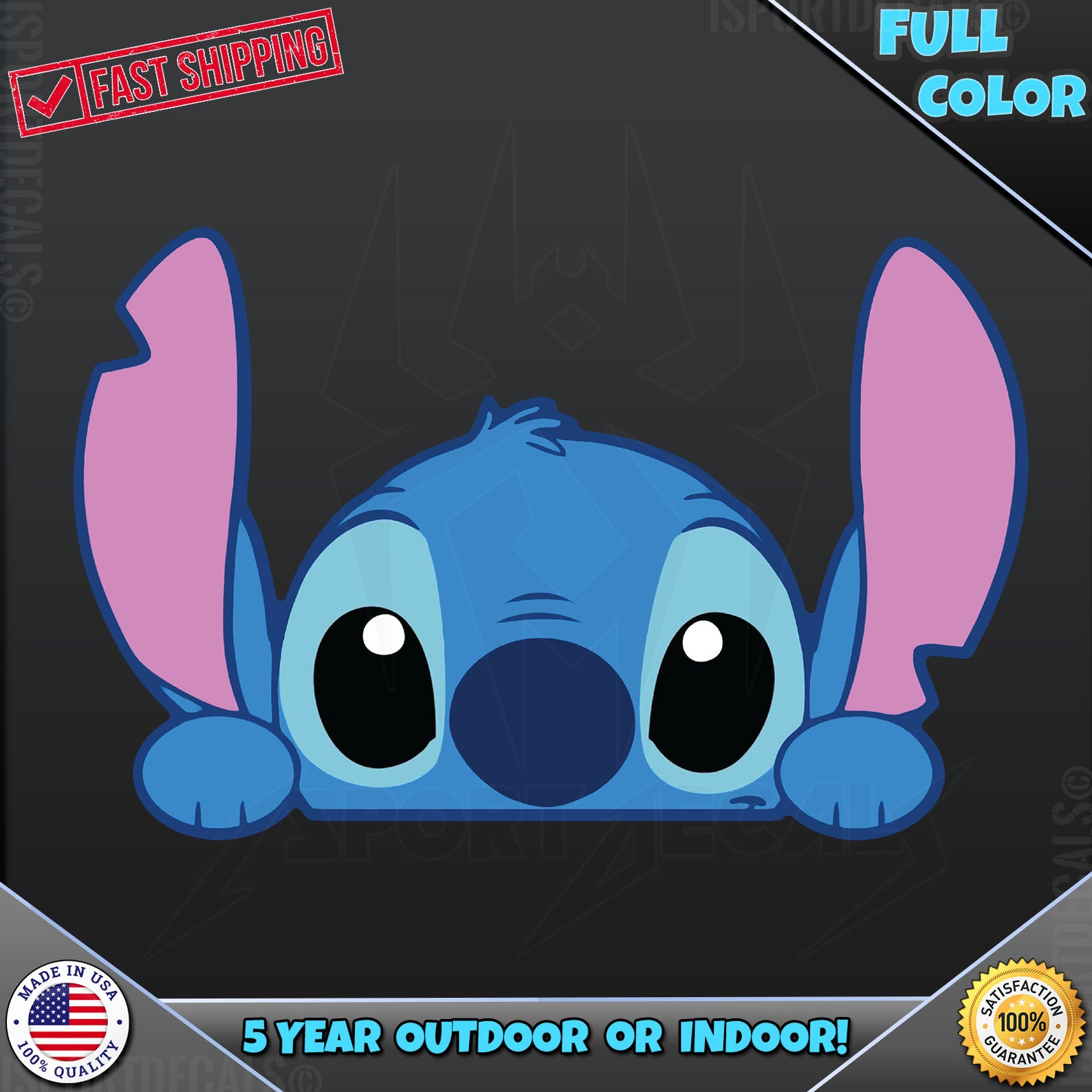 Stitch ( Inspired Parody ) Peeking Peek Peekabo Peekers Vinyl Decal ...