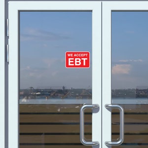 WE ACCEPT EBT Store Business Door Window Wall Vinyl Decal Sticker 199 ...