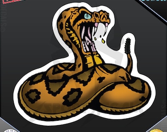Rattlesnake Vinyl Decal - Etsy