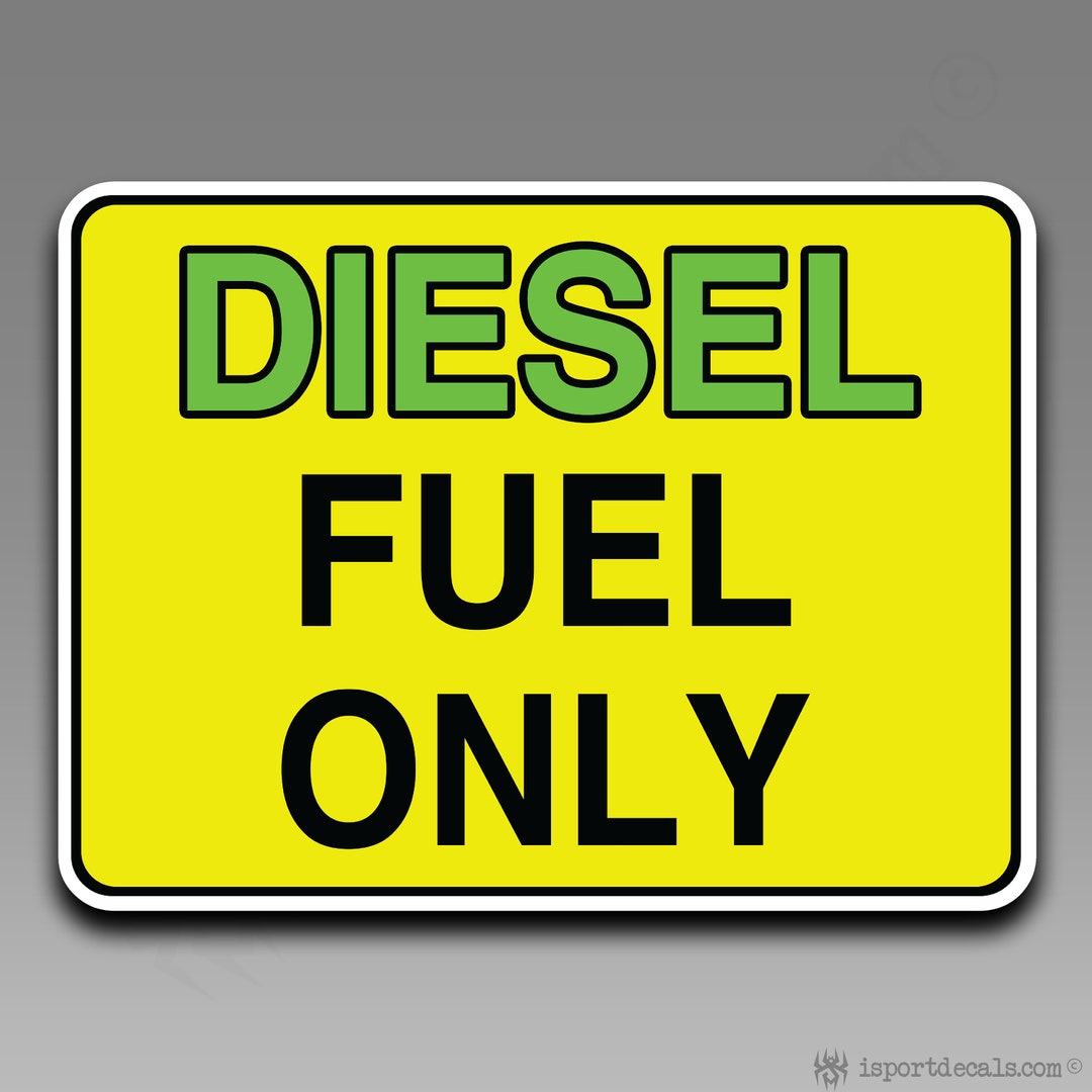 DIESEL FUEL ONLY Car Laptop Wall Vinyl Decal Sticker 196 - Etsy