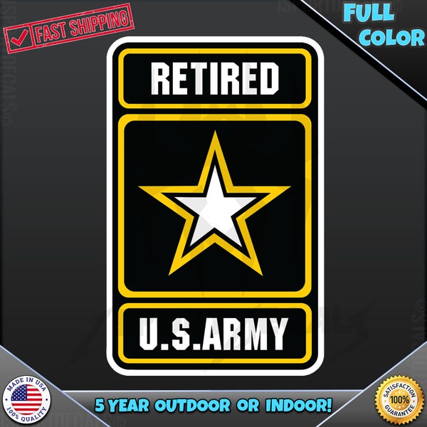 Us Army Retired Decals - Etsy