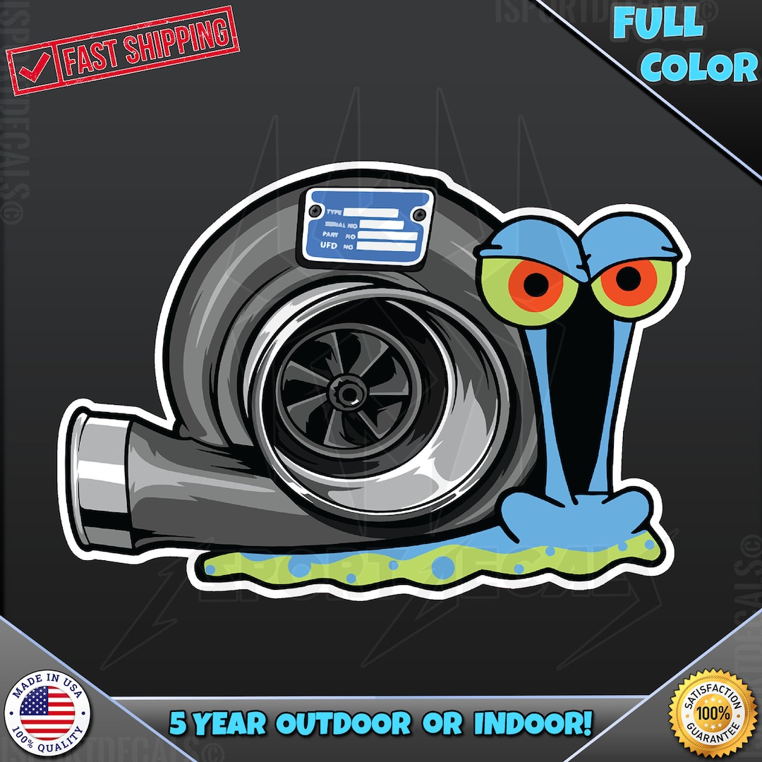 Cartoon Snail Turbo Funny SUV Truck Car JDM Vinyl Decal Sticker 278 - Etsy
