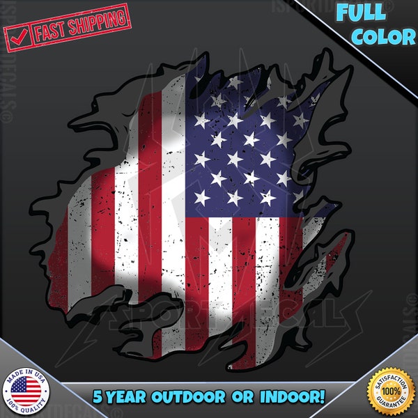 Torn Flag Decal - Etsy