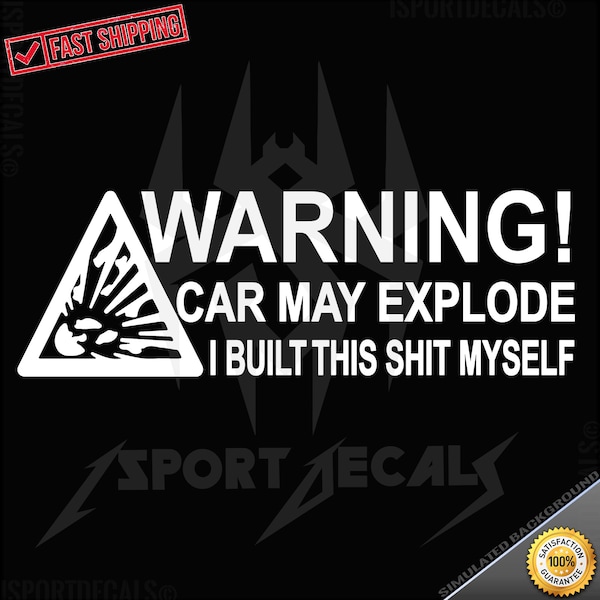 Warning Decal - Etsy