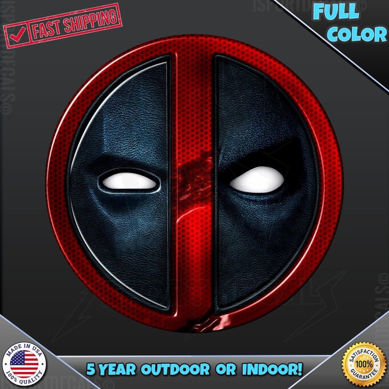 Deadpool Inspired Realistic HD Circle Logo 151 Laptop Car - Etsy