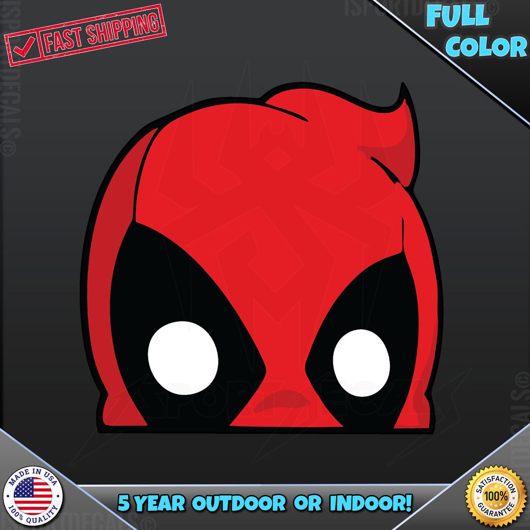 Deadpool ( Inspired Parody ) Peeking Peek Peekabo Peekers Vinyl Decal ...