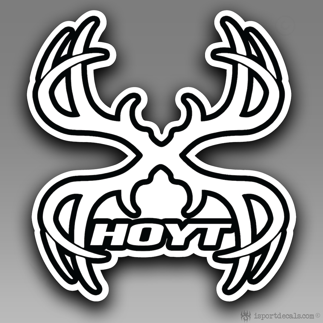 Team Hoyt Deer Antlers Buck Bow Hunting Logo Car Vinyl Decal Sticker ...