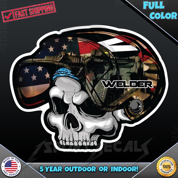 Welder Skull Helmet 2nd Amendment HD 034 Laptop Car Truck Wall - Etsy