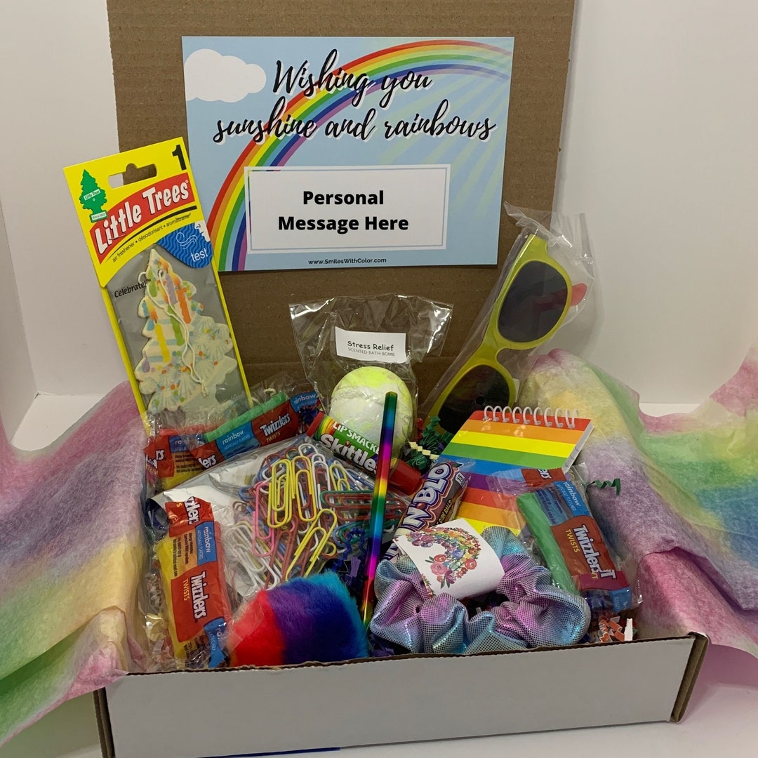 Care Package Gift Box in Rainbow | Thinking of You Gift | Friendship ...