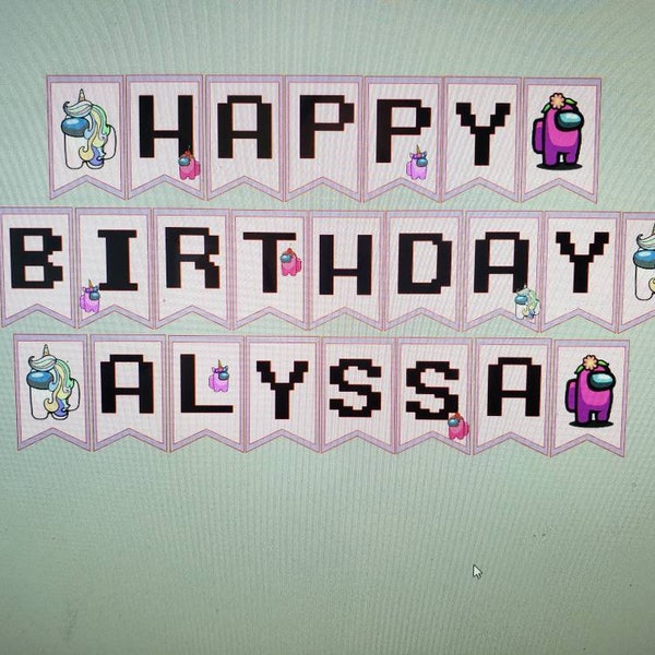 Among Us Birthday Banner - Etsy
